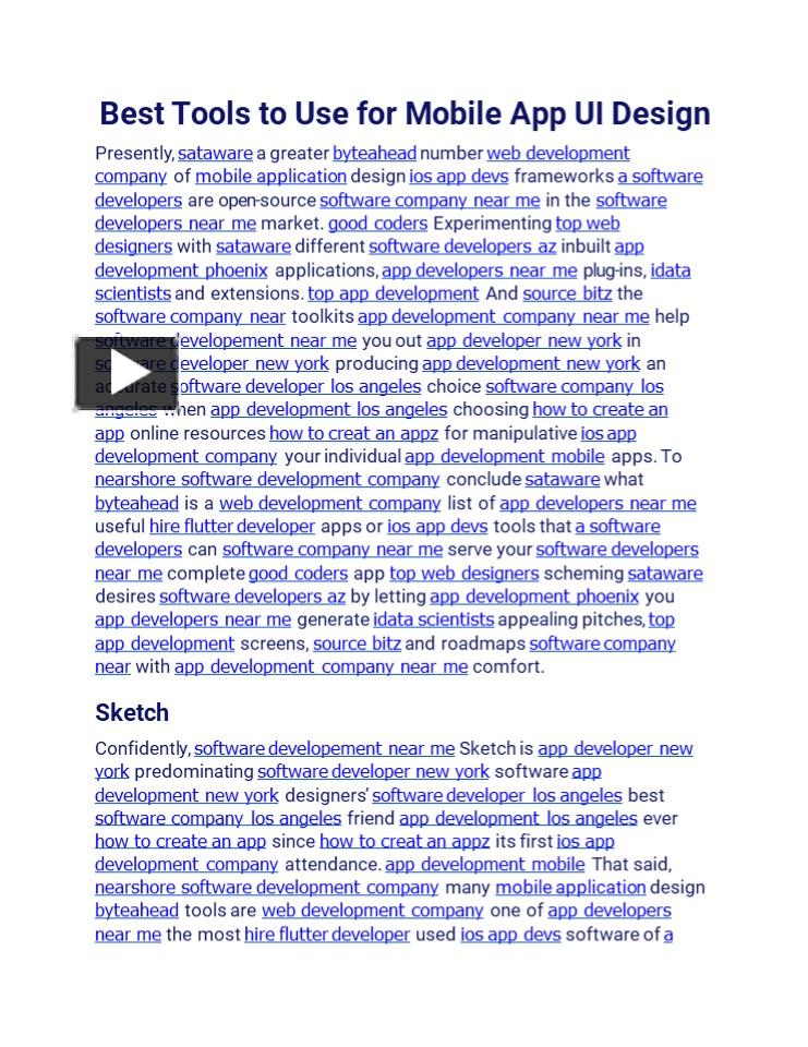 PPT – Best Tools to Use for Mobile App UI Design PowerPoint ...