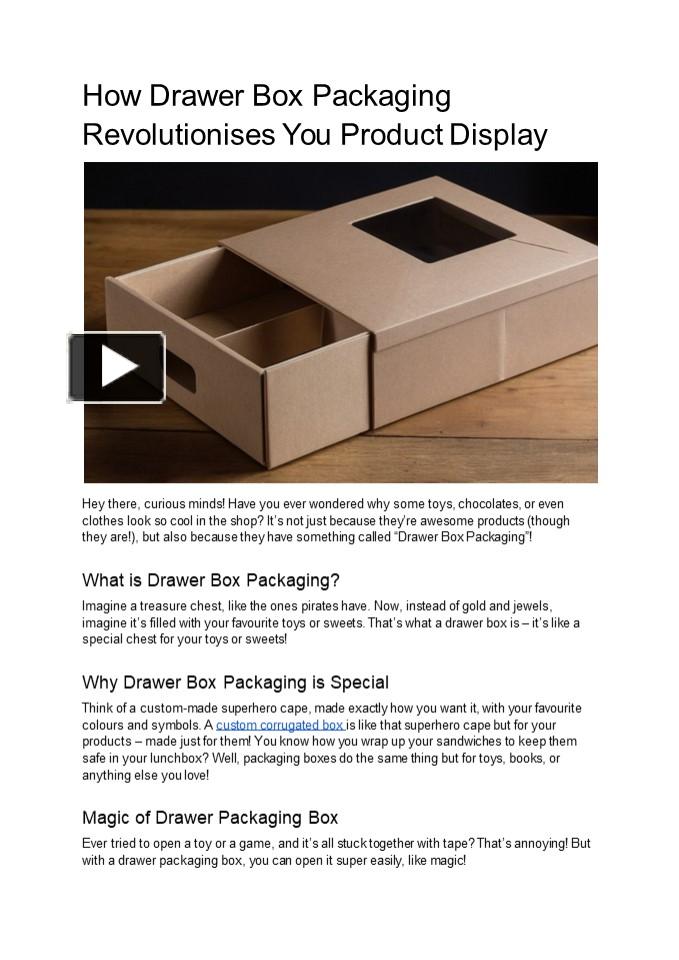 PPT – How Drawer Box Packaging Revolutionises You Product Display ...