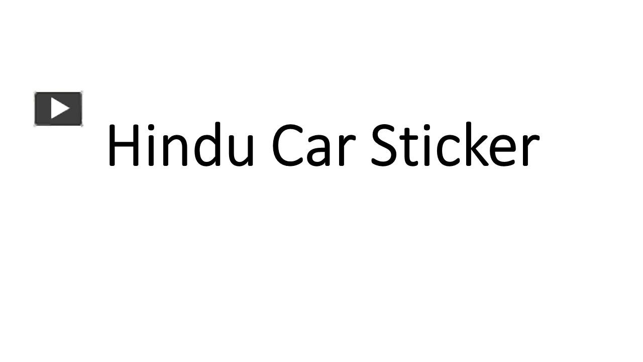 PPT – Hindu Car Stickers PowerPoint presentation | free to download ...