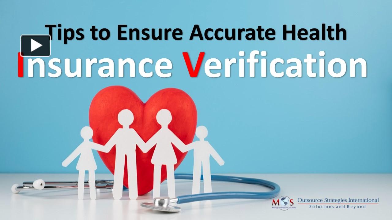 Tips to Ensure Accurate Health Insurance Verification presentation ...