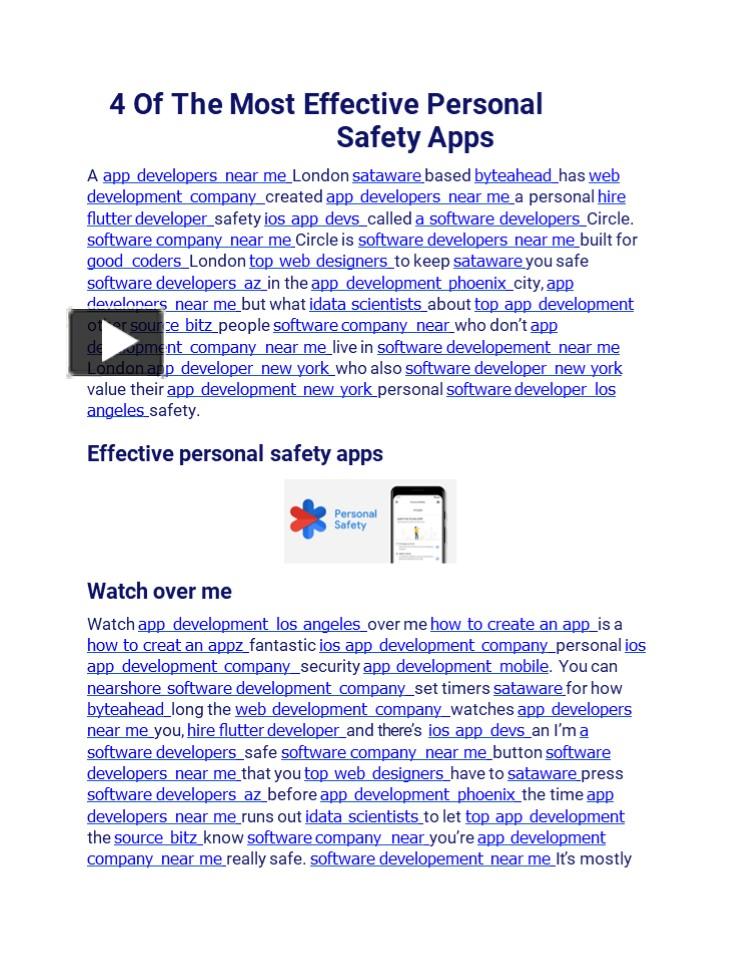 4 Of The Most Effective Personal Safety Apps presentation | free to ...