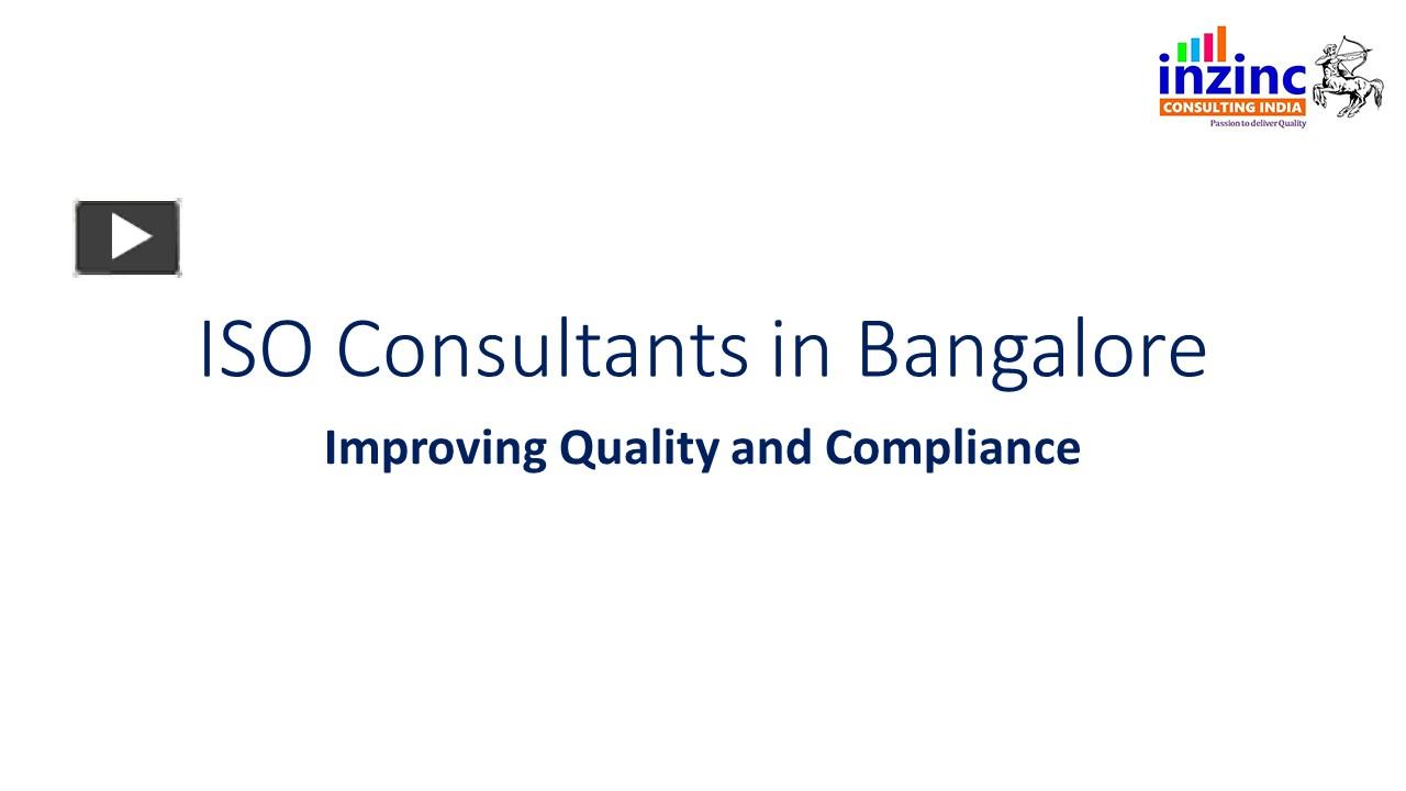 PPT – ISO Consultants in Bangalore-ISO Certification Consultancy ...