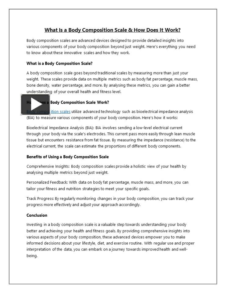What Is a Body Composition Scale & How Does It Work? (1) presentation ...