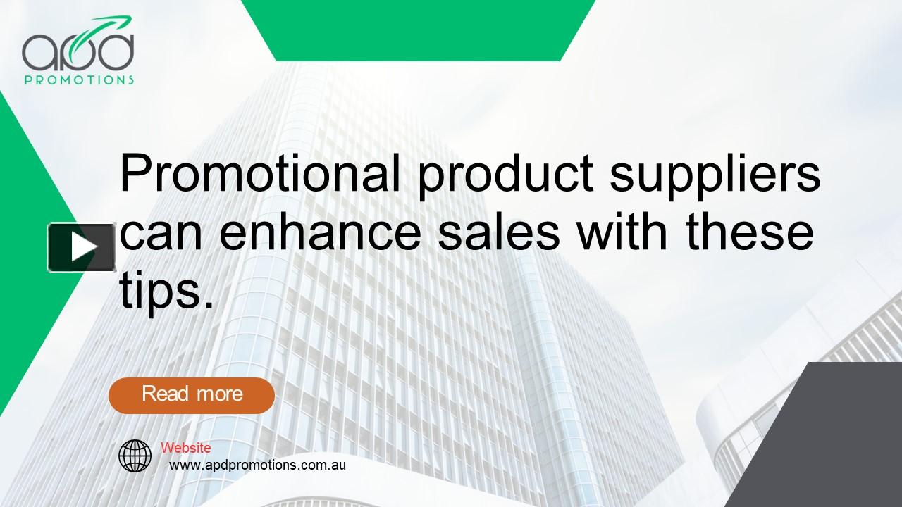 PPT – Promotional Product Suppliers Can Enhance Sales with These Tips ...