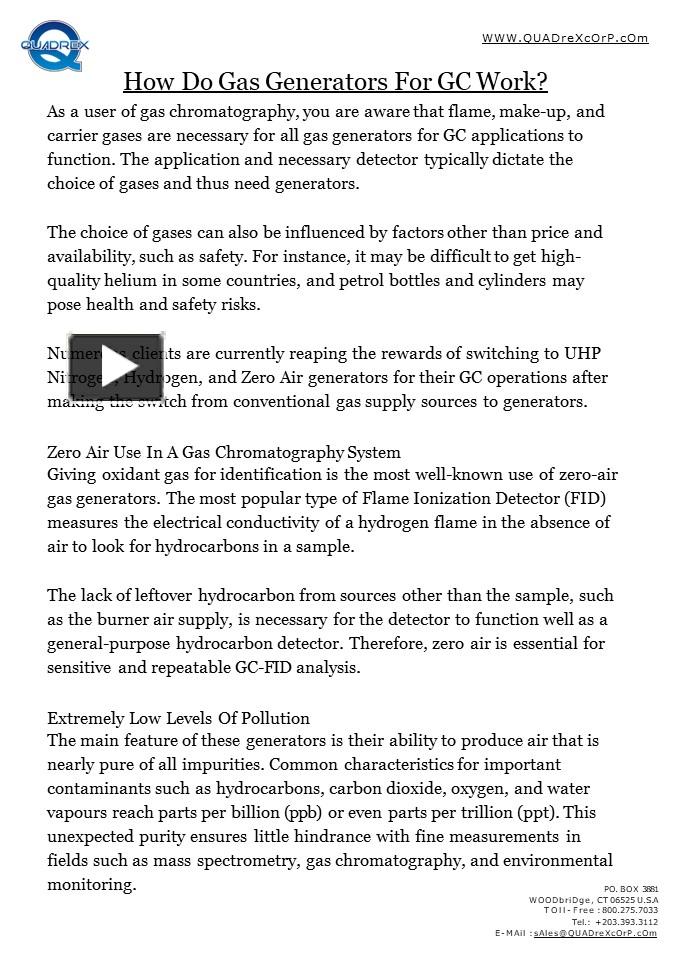 PPT – How Do Gas Generators For GC Work? PowerPoint presentation | free ...