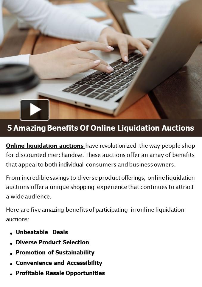 PPT – 5 Amazing Benefits Of Online Liquidation Auctions PowerPoint ...