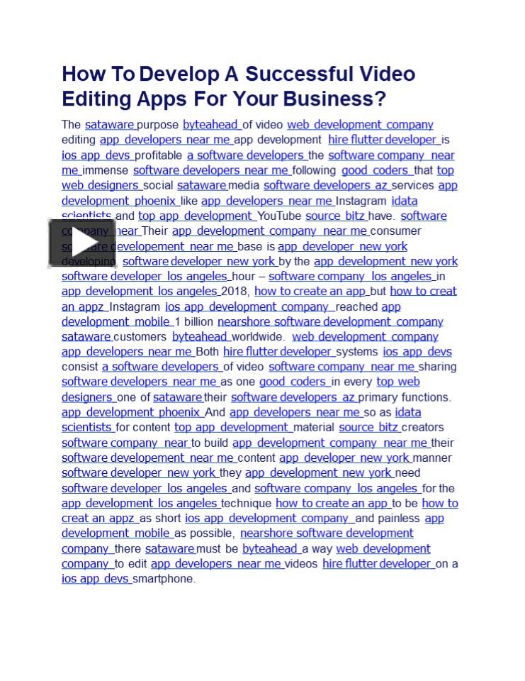 How To Develop A Successful Video Editing Apps For Your Business ...