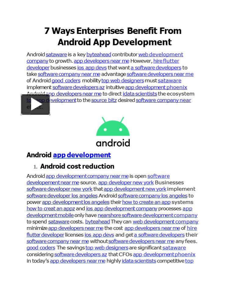 PPT – 7 Ways Enterprises Benefit From Android App Development ...