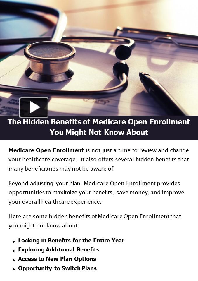 The Hidden Benefits of Medicare Open Enrollment You Might Not Know ...