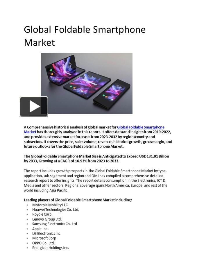 PPT – Global Foldable Smartphone Market PowerPoint presentation | free ...