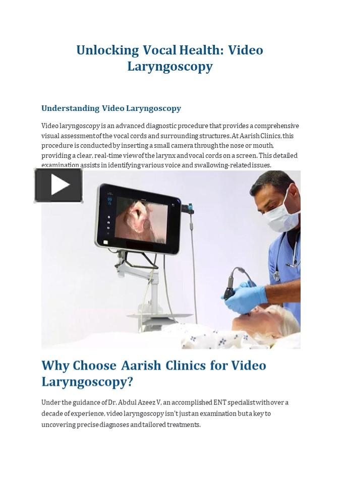 Video Laryngoscopy presentation | free to download