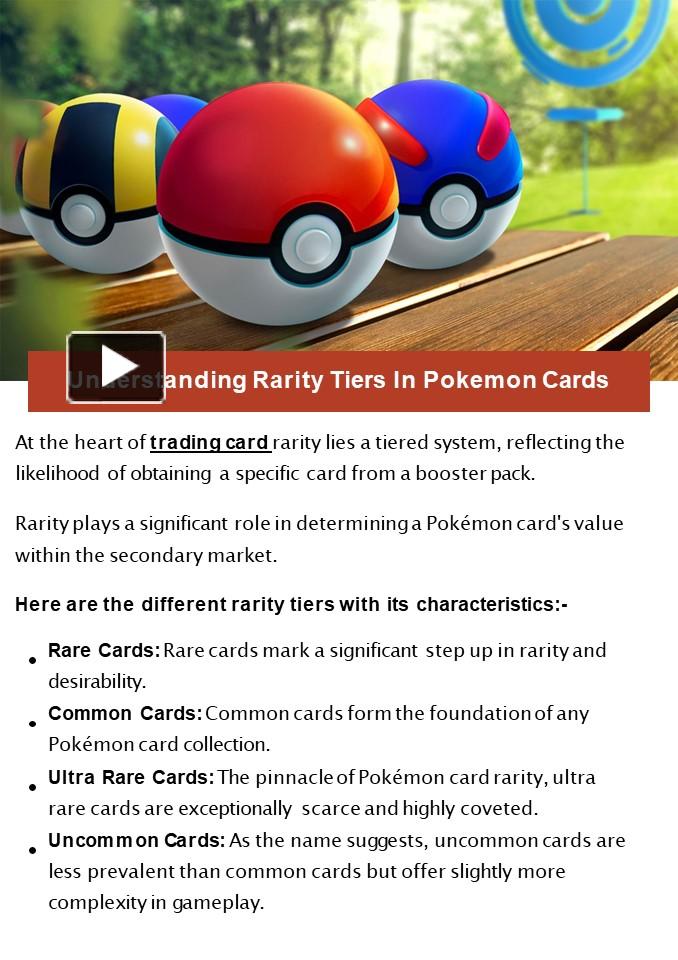 PPT – Understanding Rarity Tiers In Pokemon Cards PowerPoint ...
