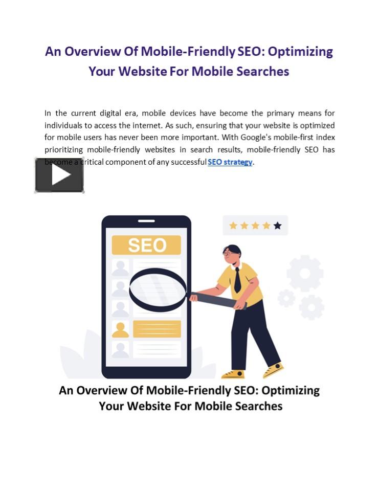 PPT – An Overview Of Mobile-Friendly SEO: Optimizing Your Website For ...