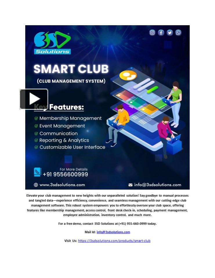 PPT – Club management software in India PowerPoint presentation | free ...