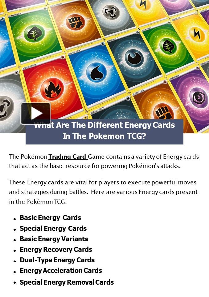 PPT – What Are The Different Energy Cards In The Pokemon TCG ...