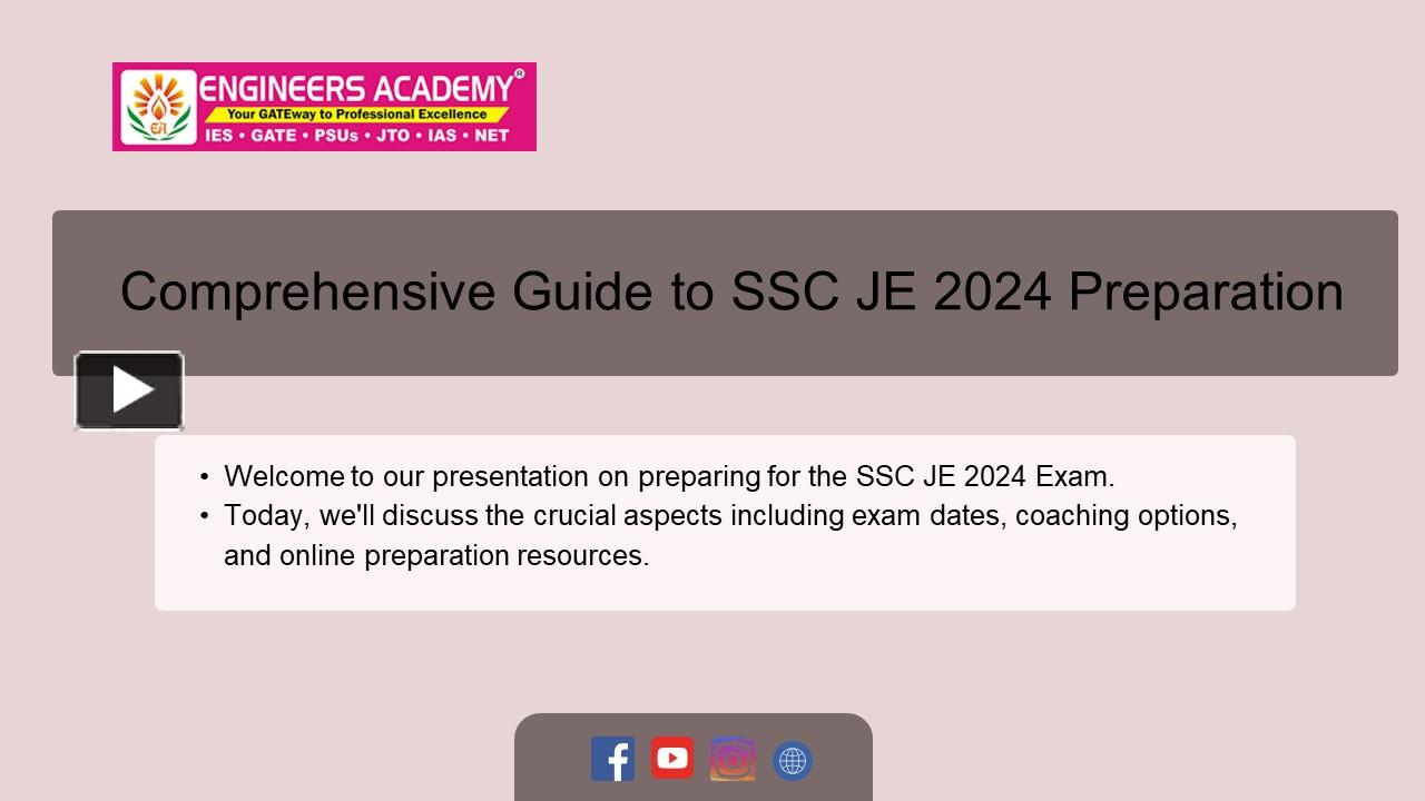 PPT – Comprehensive Guide to SSC JE 2024 Preparation PowerPoint ...