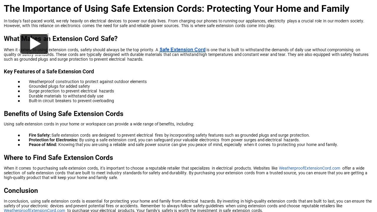 How to Wire an Extension Cord: Proper Wiring Techniques presentation ...