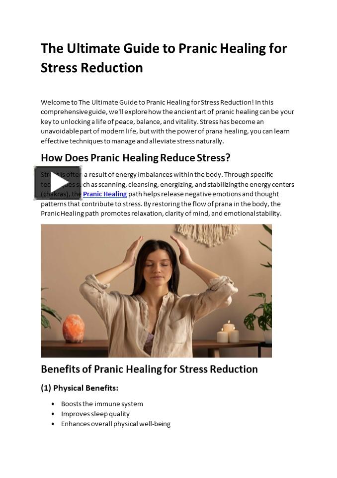 PPT – The Ultimate Guide to Pranic Healing for Stress Reduction ...