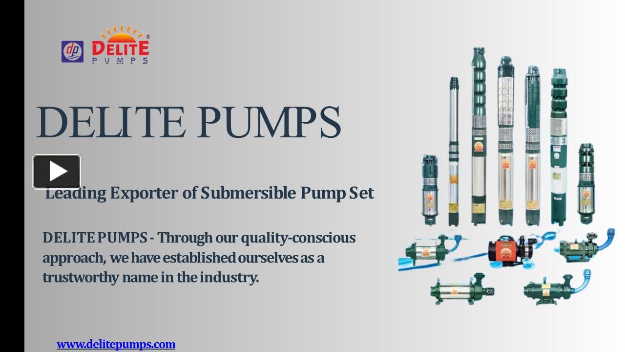 PPT – Submersible Pump Set Manufacturer and Supplier in India, Gujarat ...