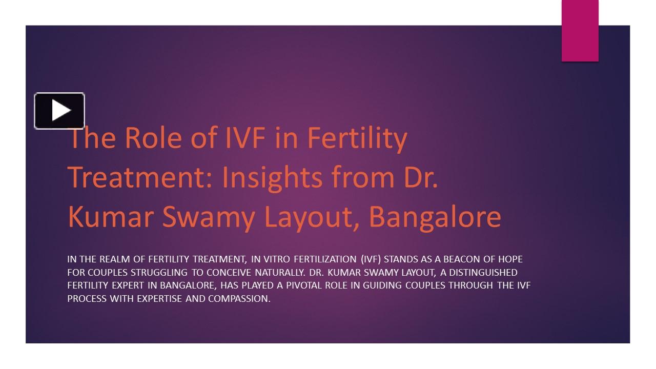PPT – The Role of IVF in Fertility Treatment PowerPoint presentation ...