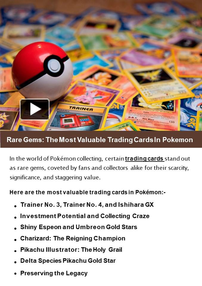 PPT – Rare Gems: The Most Valuable Trading Cards In Pokemon PowerPoint ...