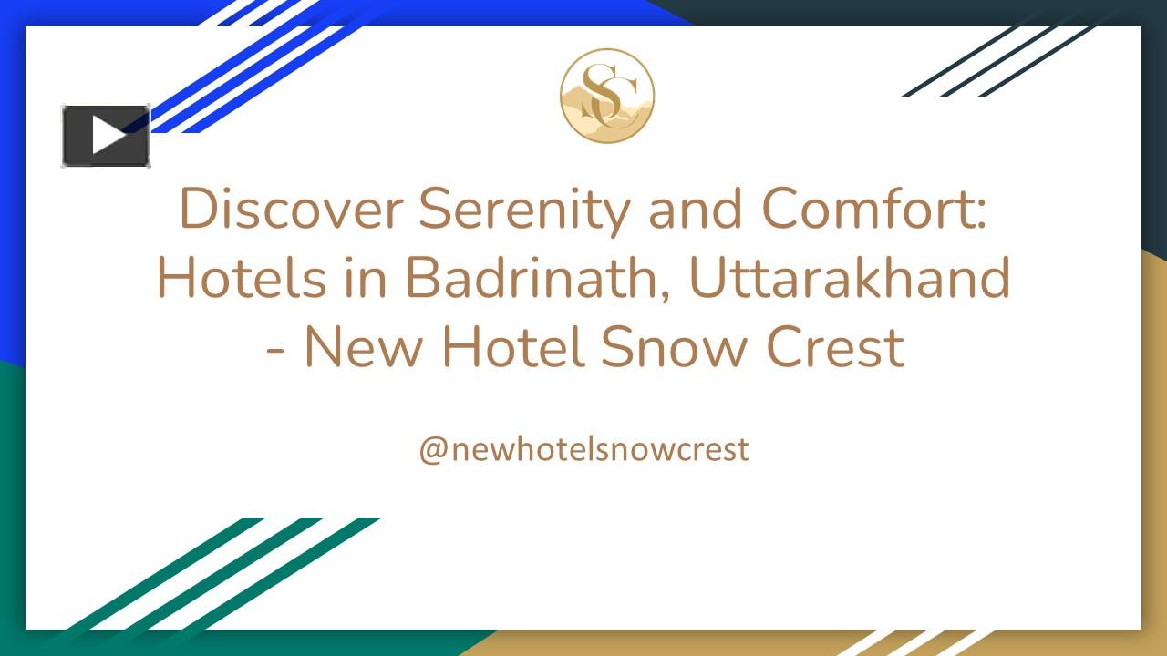 Discover Serenity and Comfort: Hotels in Badrinath, Uttarakhand - New ...