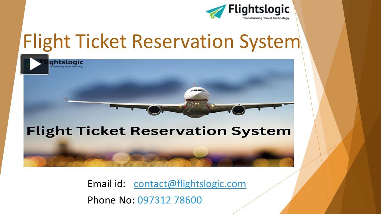 Flight Ticket Reservation System presentation | free to download