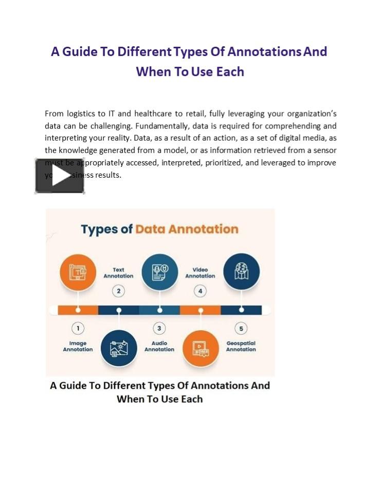 A Guide To Different Types Of Annotations And When To Use Each ...