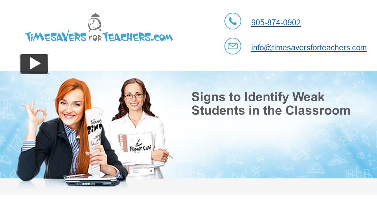 Signs to Identify Weak Students in the Classroom presentation | free to ...