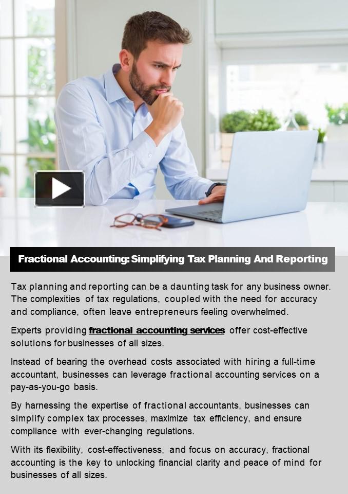 PPT – Fractional Accounting: Simplifying Tax Planning And Reporting ...