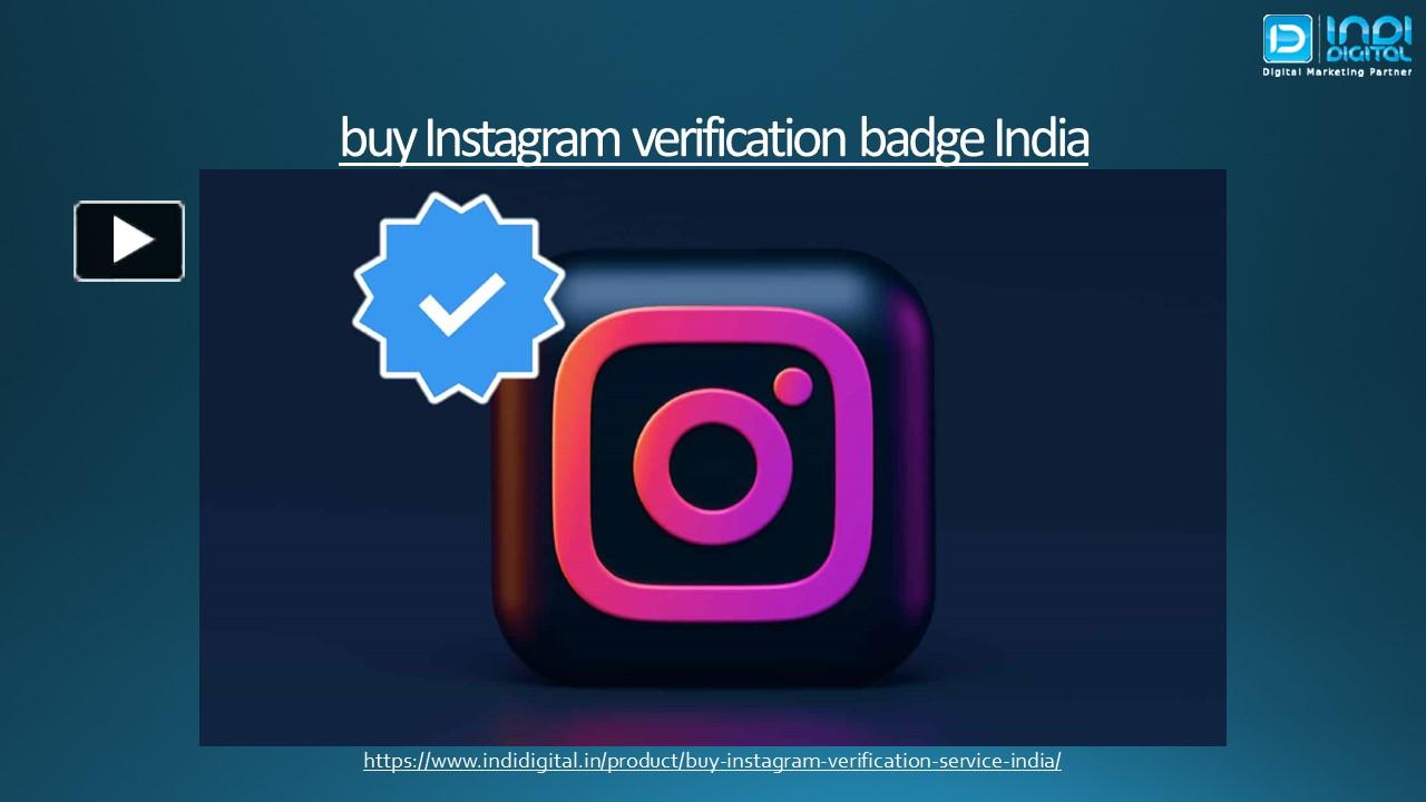 How to buy instagram verification badge india presentation | free to ...