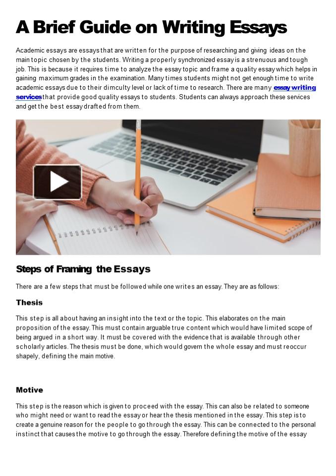PPT – A Brief Guide on Writing Essays PowerPoint presentation | free to ...
