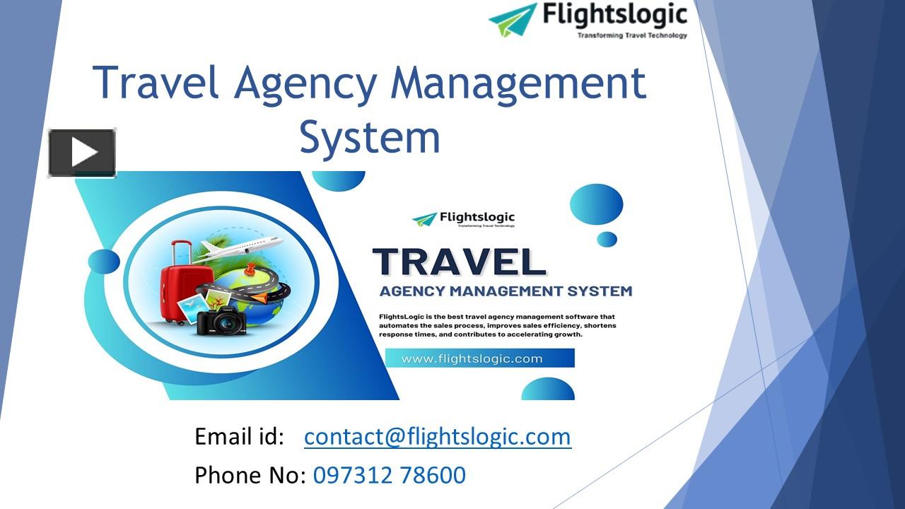 Travel Agency Management System presentation | free to download