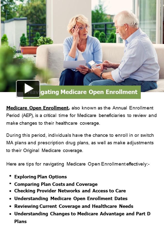 Navigating Medicare Open Enrollment presentation | free to download