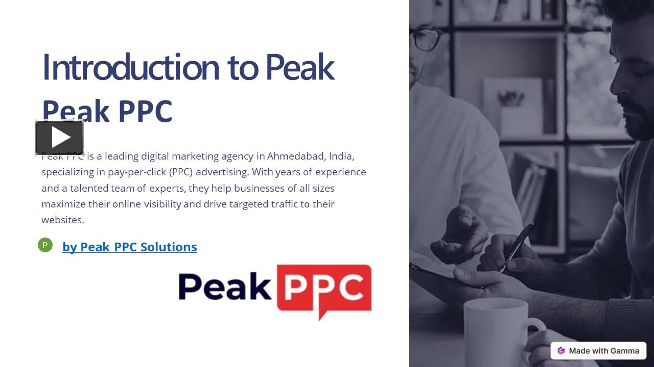 Peak PPC presentation | free to download