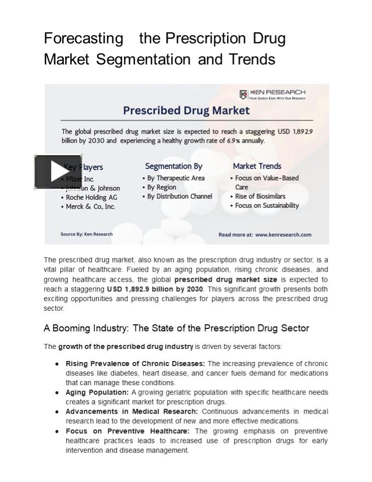 Forecasting the Prescription Drug Market Segmentation and Trends ...
