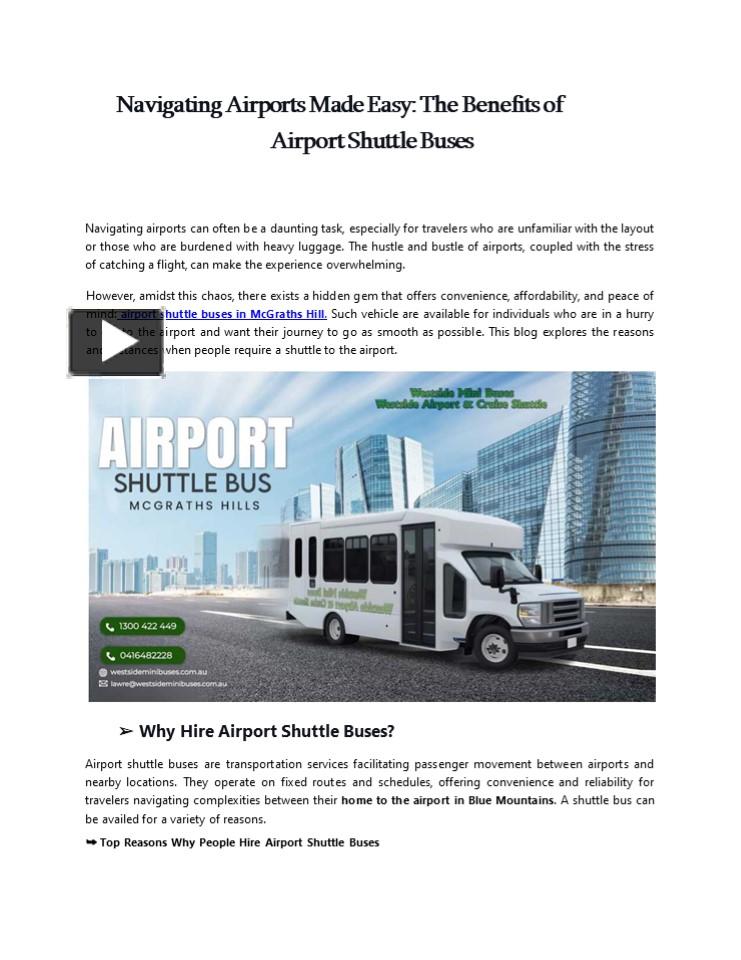 Navigating Airports Made Easy: The Benefits of Airport Shuttle Buses ...