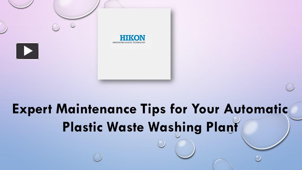 Expert Maintenance Tips for Your Automatic Plastic Waste Washing Plant ...
