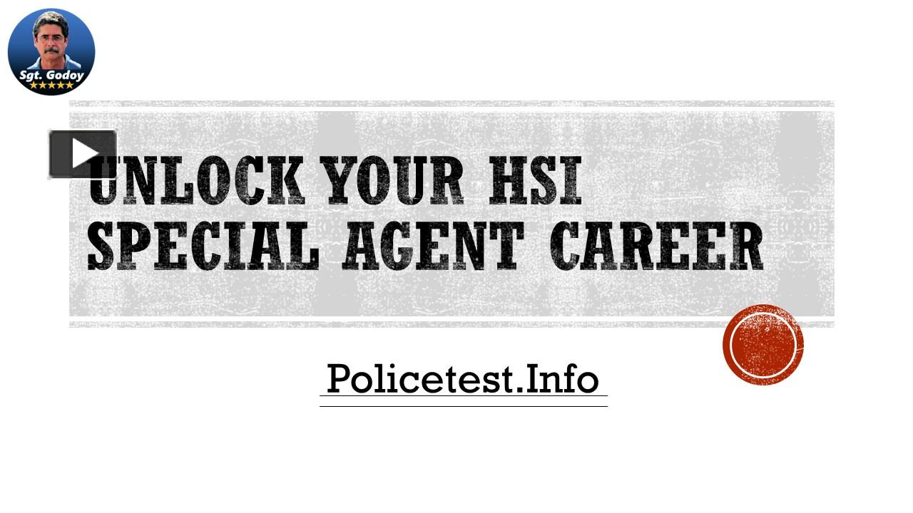 Unlock Your HSI Special Agent Career presentation | free to download