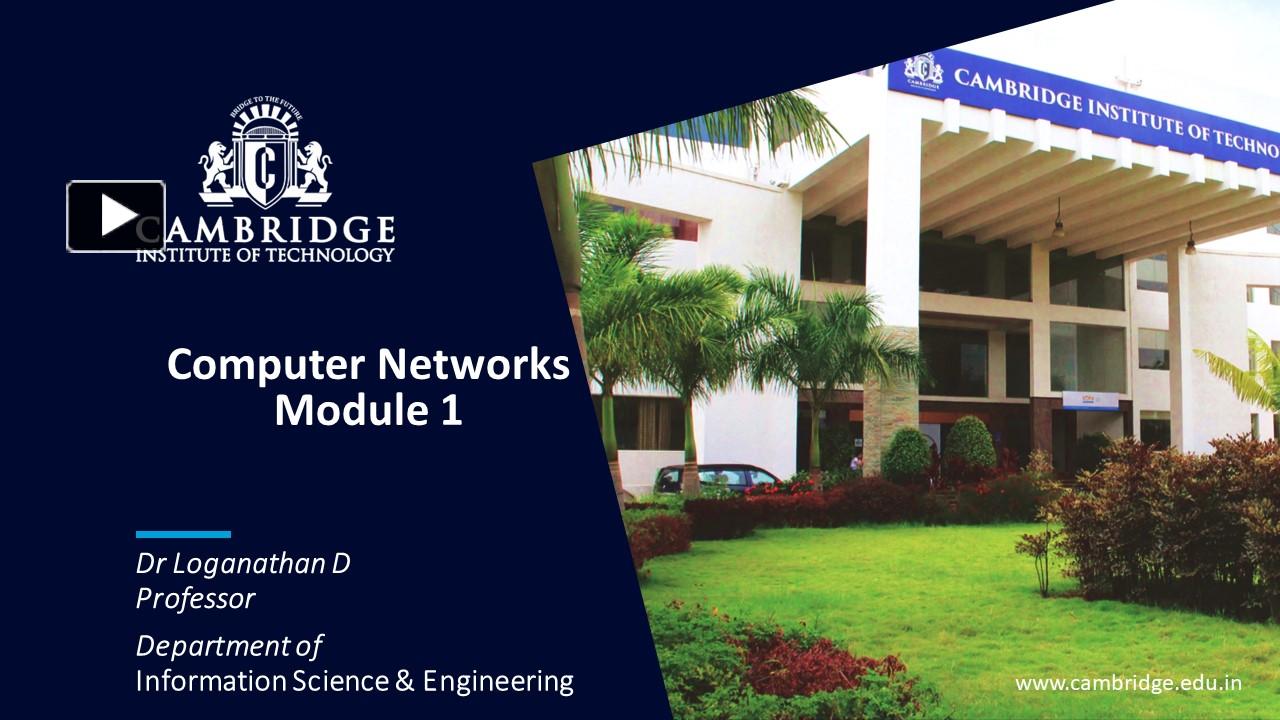 PPT – Computer Networks - 21CS52 - VTU Notes - Module 1 PowerPoint ...