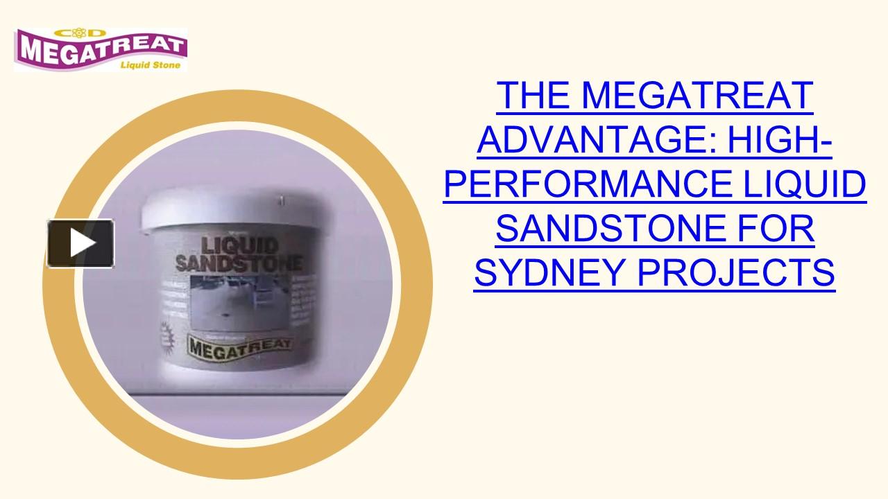 High-Performance Liquid Sandstone for Sydney Projects presentation ...