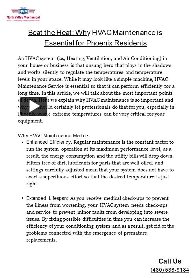 Beat the Heat: Why HVAC Maintenance is Essential for Phoenix Residents ...