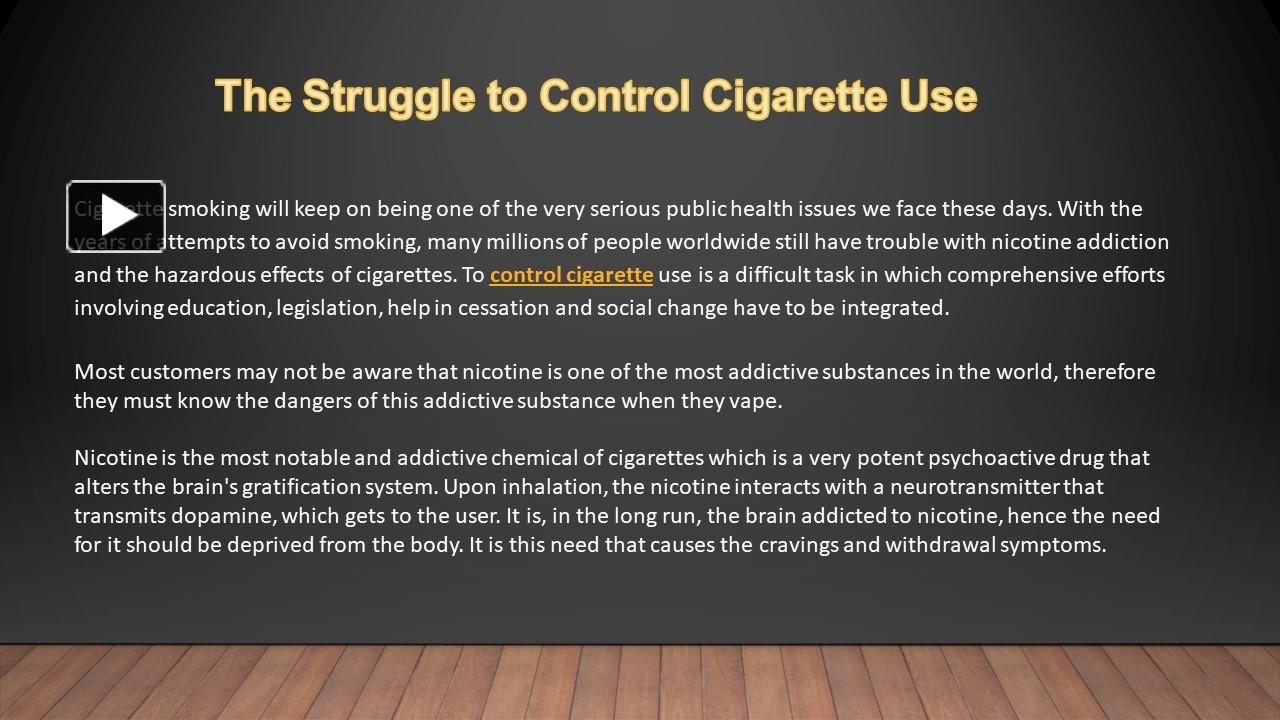 PPT – The Struggle to Control Cigarette Use PowerPoint presentation ...