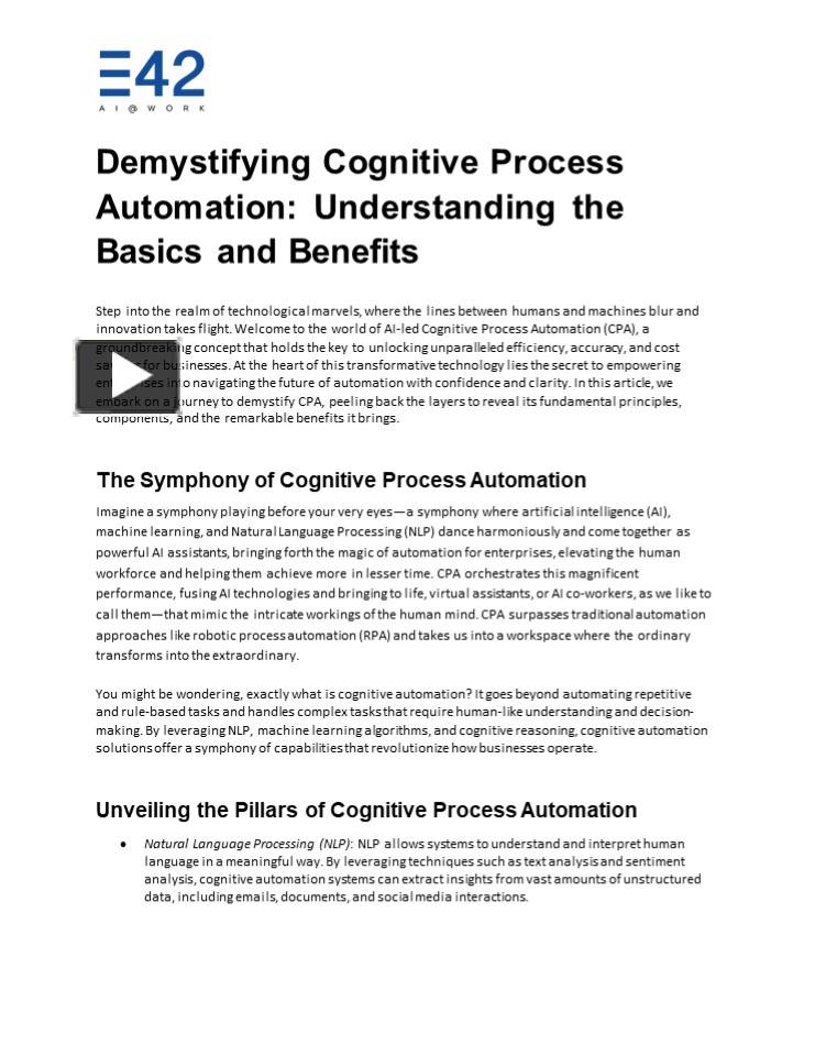 PPT – Beginners Guide to Cognitive Process Automation PowerPoint ...
