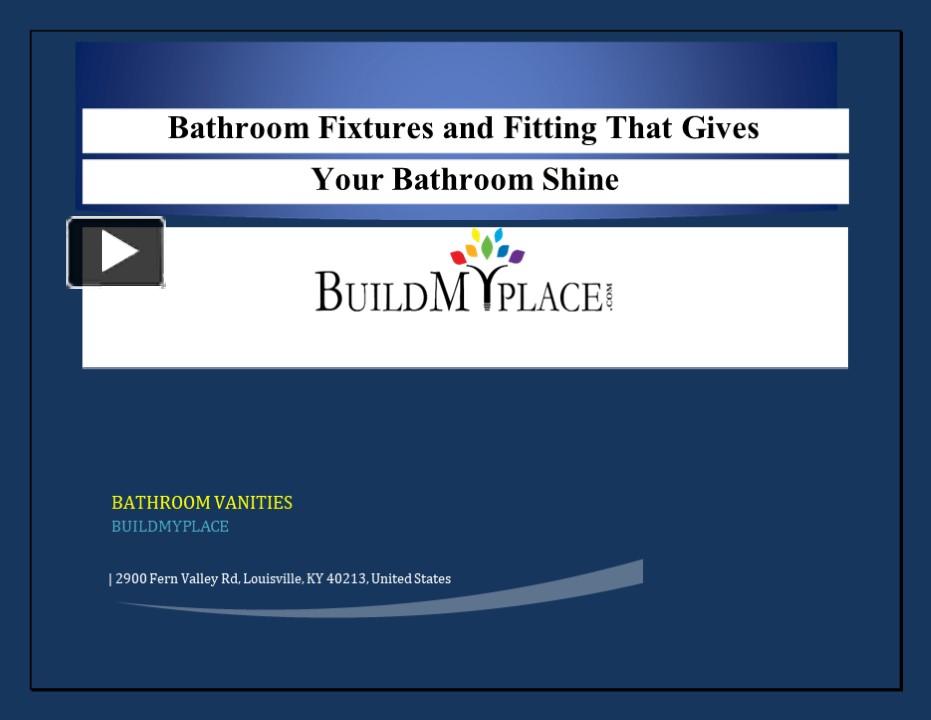 PPT – Bathroom Fixtures and Fitting That Gives Your Bathroom Shine ...