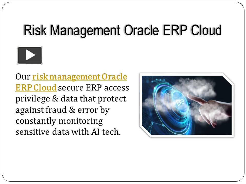 Risk Management Oracle ERP Cloud presentation | free to download