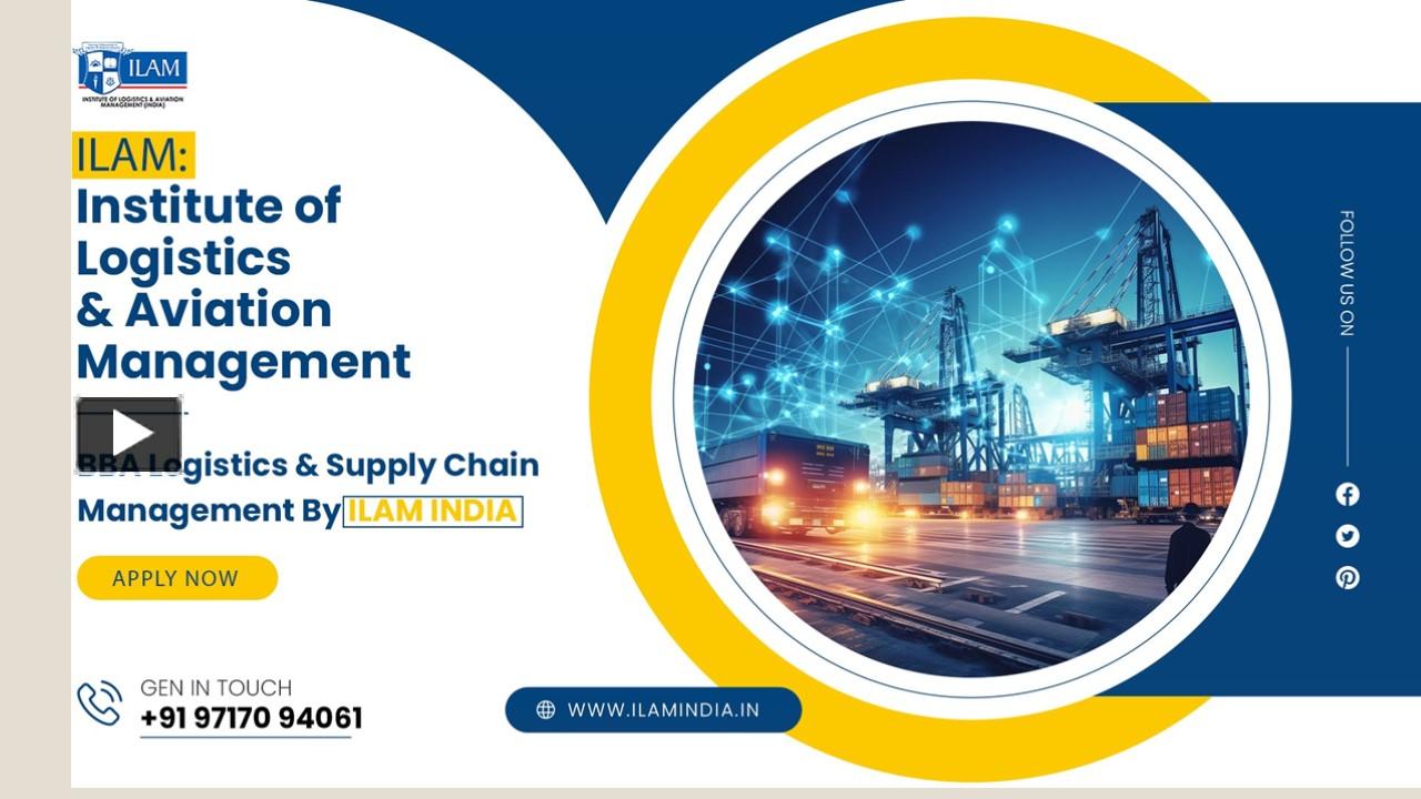 BBA in Logistics and Supply Chain Management India presentation | free ...