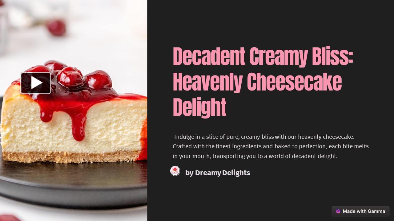 PPT – Decadent creamy bliss PowerPoint presentation | free to download ...