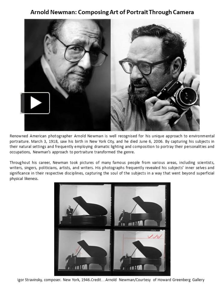 PPT – Arnold Newman: Composing Art of Portrait Through Camera ...