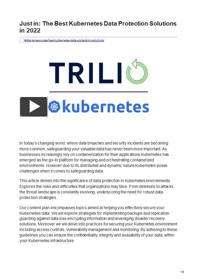 PPT – kubernetes backup and recovery (1) PowerPoint presentation | free ...